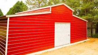 Red Steel Barns For Sale | AA Metal Buildings