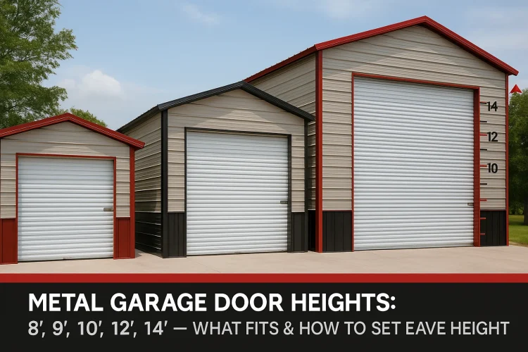 Metal Garage Door Heights: 8′, 9′, 10′, 12′, 14′ — What Fits & How to ...