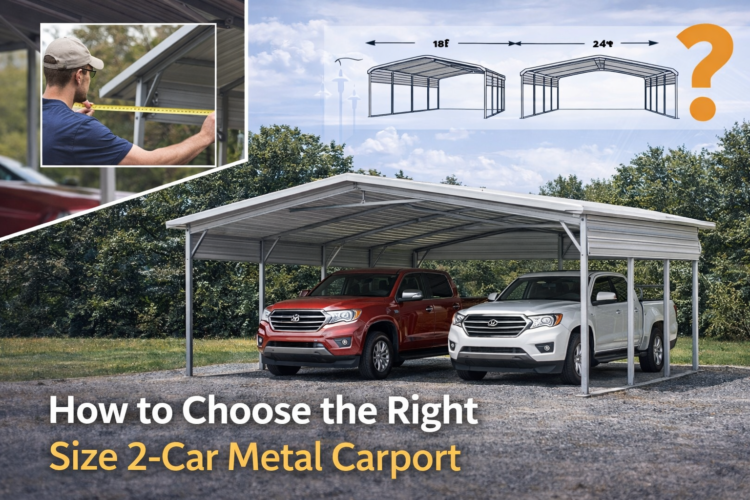 2-Car Metal Carport Size Guide: Best Width, Length & Height